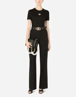 Dolce & Gabbana Calf Leather Belt With Dg Logo - Multicolor