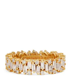 SUZANNE KALAN Shimmer Diamond Eternity Ring - Gold