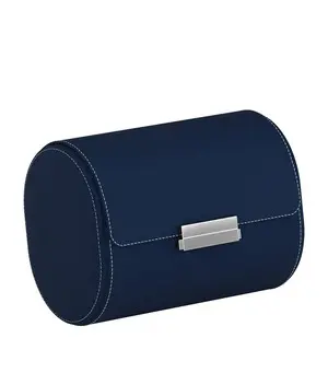 SCATOLA DEL TEMPO Leather Pochette 2 Watch Case - Navy