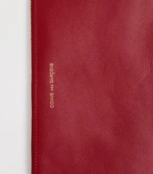Comme Des Garçons Large Leather Pouch - Red
