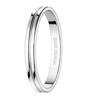 Boucheron Small Platinum Double Godron Band
