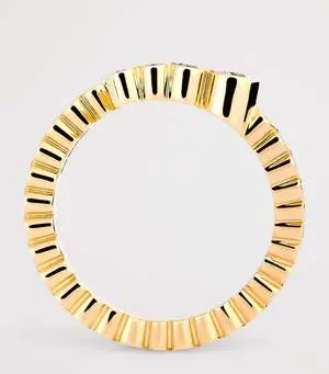 Sophie Bille Brahe Ensemble Initial Ring In Yellow And Diamonds