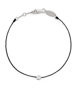 REDLINE Redline White Gold And Diamond Bracelet Black