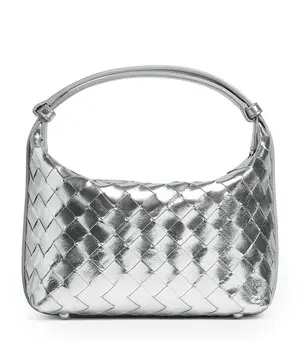 Bottega Veneta Mini Metallic Leather Wallace Top Handle Bag