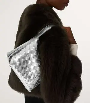 Bottega Veneta Mini Metallic Leather Wallace Top Handle Bag