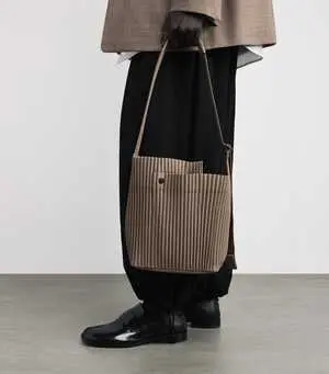 Issey Miyake Pleated Utility Shoulder Bag