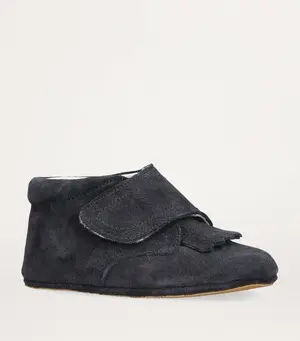 PAPOUELLI Suede Bambie Boots - Navy