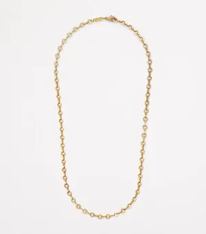 AZLEE 18k Yellow Circle-link Chain Necklace