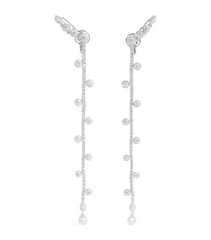 Yeprem Y-couture Diamond Drop Earrings - White