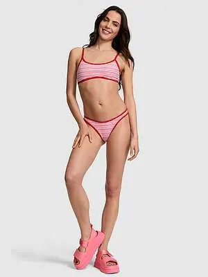 Pink By Frankies Bikinis Eve Rib Bikini Top - Print