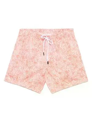 BARBA NAPOLI Printed Swim Shorts - Orange