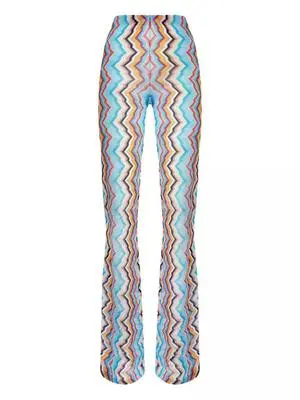 Missoni Zigzag-pattern Trousers - Blue