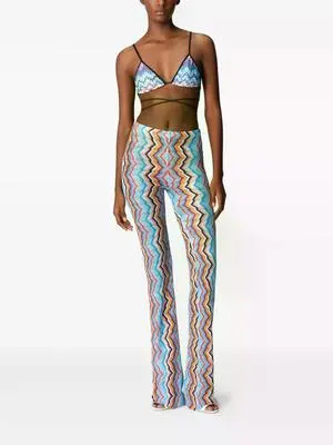 Missoni Zigzag-pattern Trousers - Blue