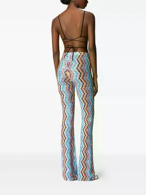 Missoni Zigzag-pattern Trousers - Blue