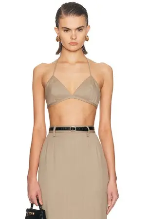 MIMCHIK Rosie Bra Top In Beige - Dune