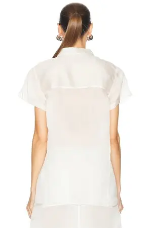 Khaite Keefe Organza Top - Chalk