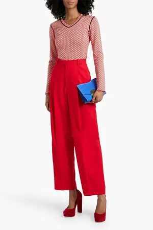 Marni Grain De Poudre Wool Straight-leg Pants