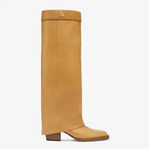 Fendi Knee High Boots - Beige