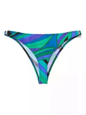 Emilio Pucci Iride-patterned Bikini Bottom - Green