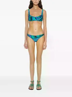 Emilio Pucci Iride-patterned Bikini Bottom - Green