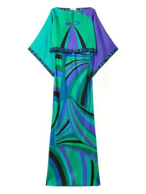 Emilio Pucci Iride-print Cape Dress