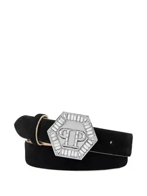 Philipp Plein Logo Buckle Belt - Black