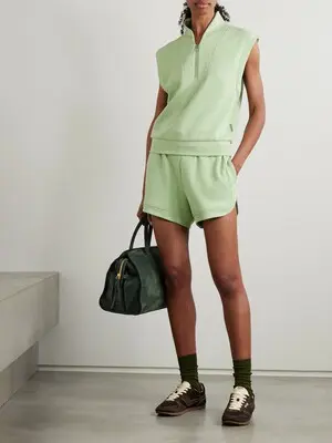 Varley Loretta Jersey Sleeveless Half-zip Sweatshirt - Green