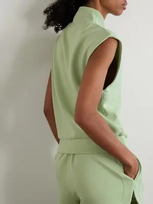 Varley Loretta Jersey Sleeveless Half-zip Sweatshirt - Green