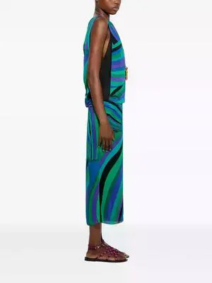 Emilio Pucci Iride-print Midi Dress - Green
