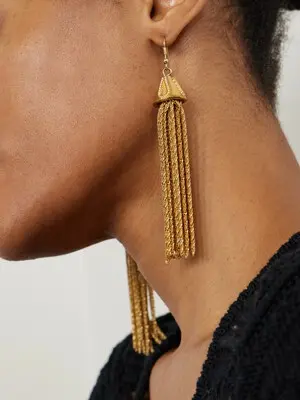 SONIA PETROFF Cascata -plated Tasseled Earrings