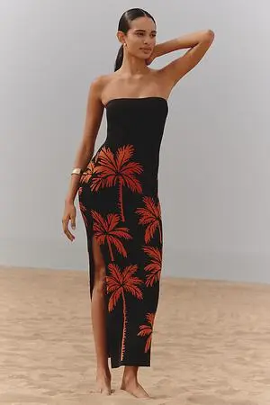 CELANDINE Mesa Strapless Column Midi Dress