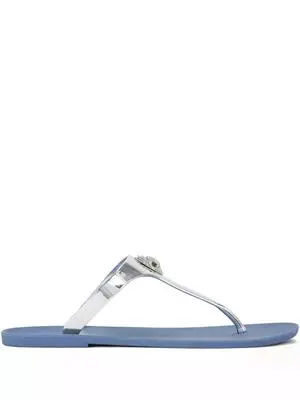 Kurt Geiger Maddison Metallic-detail Thong Sandals - Blue