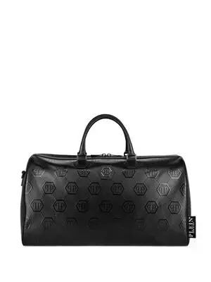 Philipp Plein Embossed Monogram Duffle Bag - Black