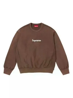 Supreme Washed Box Logo Sweatshirt - Brown