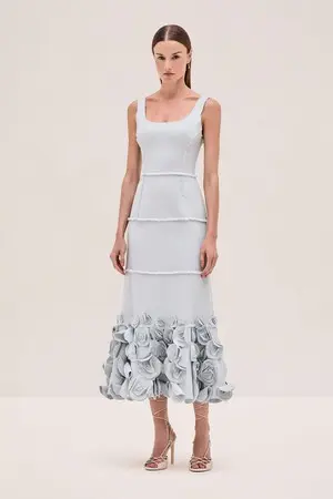 Alexis Demina Midi Dress - Blue
