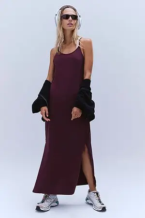 Free People Hot Shot Surf Maxi Dress - Dark Espresso