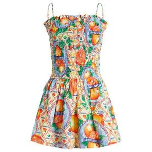 DAMSON MADDER Fleur Shirred Mini Dress