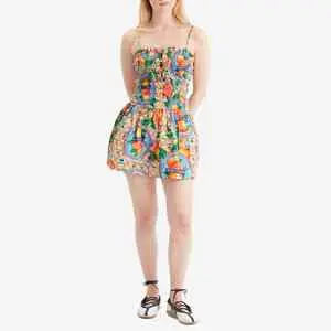 DAMSON MADDER Fleur Shirred Mini Dress