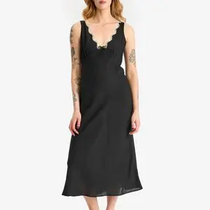 Rixo Sandrine Jacquard Midi Dress - Black