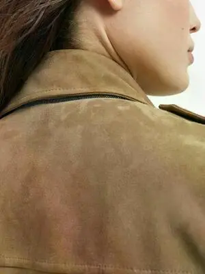 Brunello Cucinelli Leather Moto Jacket - Brown