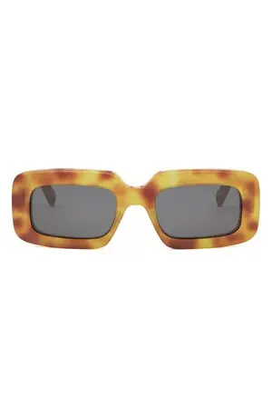 Celine CELINE Triomphe Rectangular Sunglasses Blonde Havana / Smoke