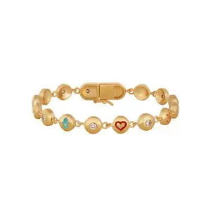KARMA AND LUCK Celestial Blessings Multi-symbol Charm Bracelet - Gold/multicolor