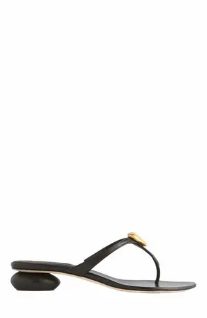 NEIL J. RODGERS Pebble Sandal - Black Nappa