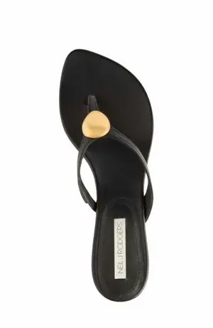 NEIL J. RODGERS Pebble Sandal - Black Nappa