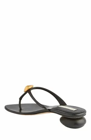 NEIL J. RODGERS Pebble Sandal - Black Nappa