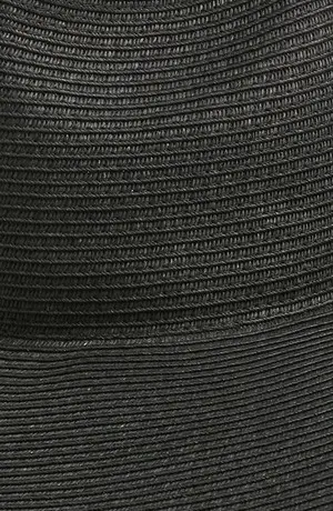 Nordstrom Packable Wide Brim Panama Hat - Black
