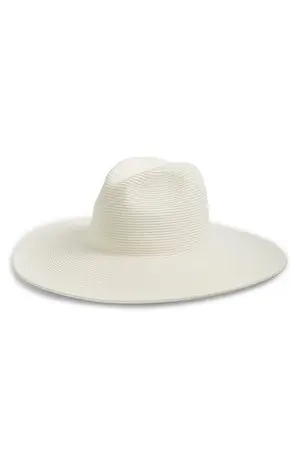 Nordstrom Packable Wide Brim Panama Hat - Ivory
