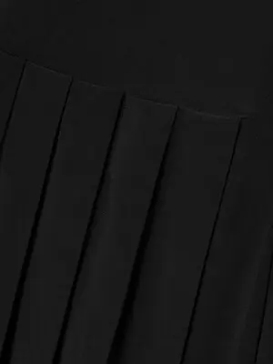 Norma Kamali Pickleball Pleated Jersey Tennis Skirt - Black