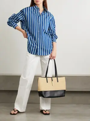 Matteau Striped Cotton-poplin Shirt - Blue