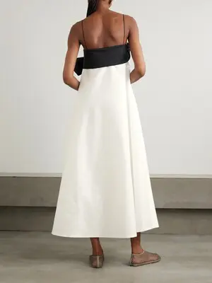 Bernadette Bailey Bow-embellished Taffeta Midi Dress